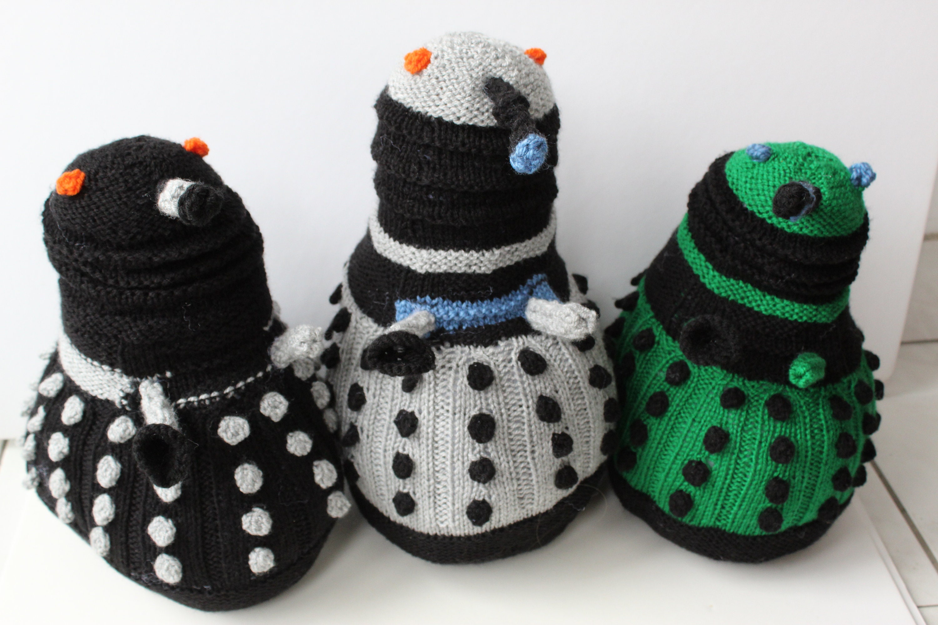 Novelty Hand Knitted Dalek Toy - Etsy