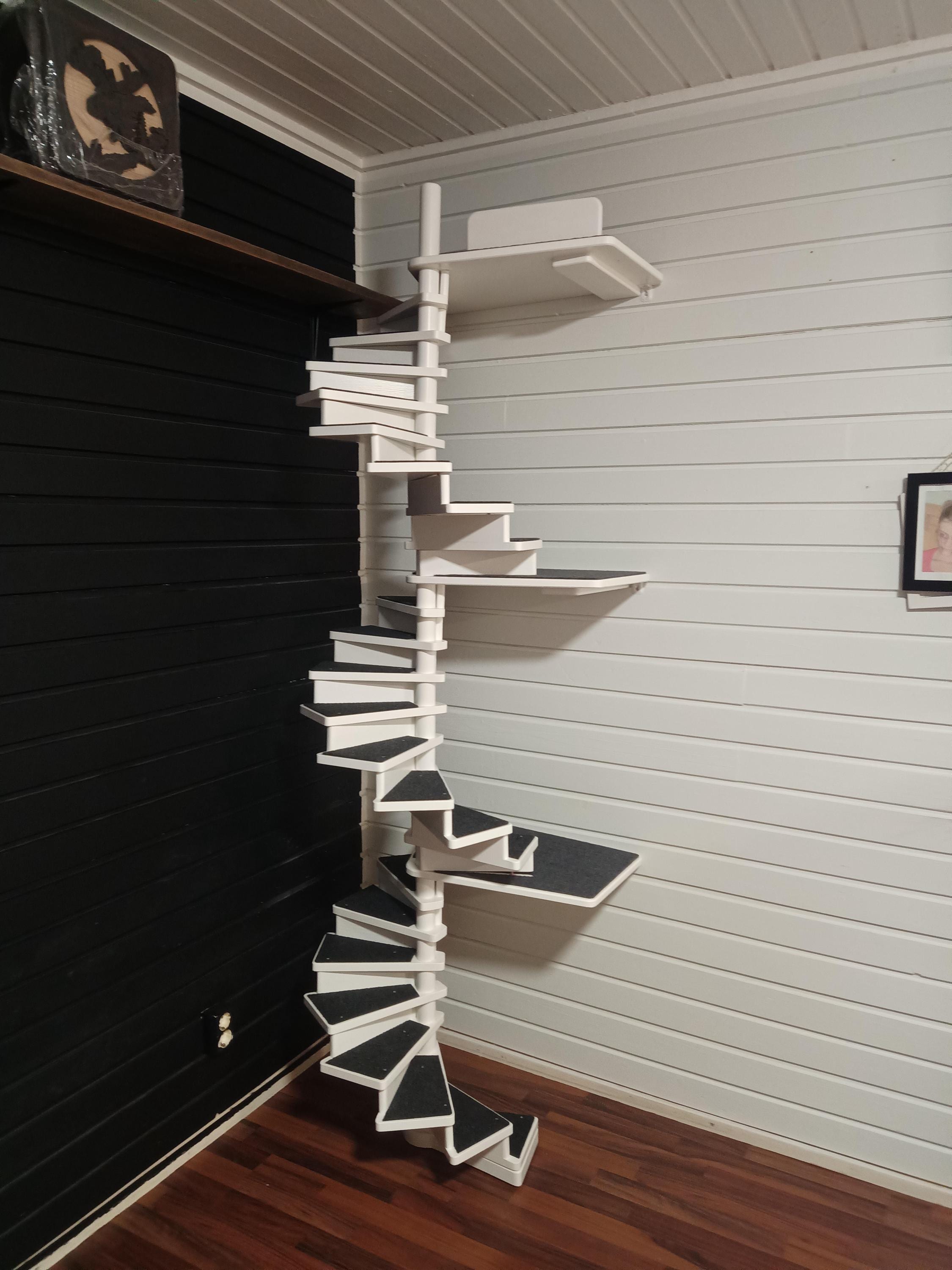 Cat Stair With Bed Areas and Black Carpet - Etsy