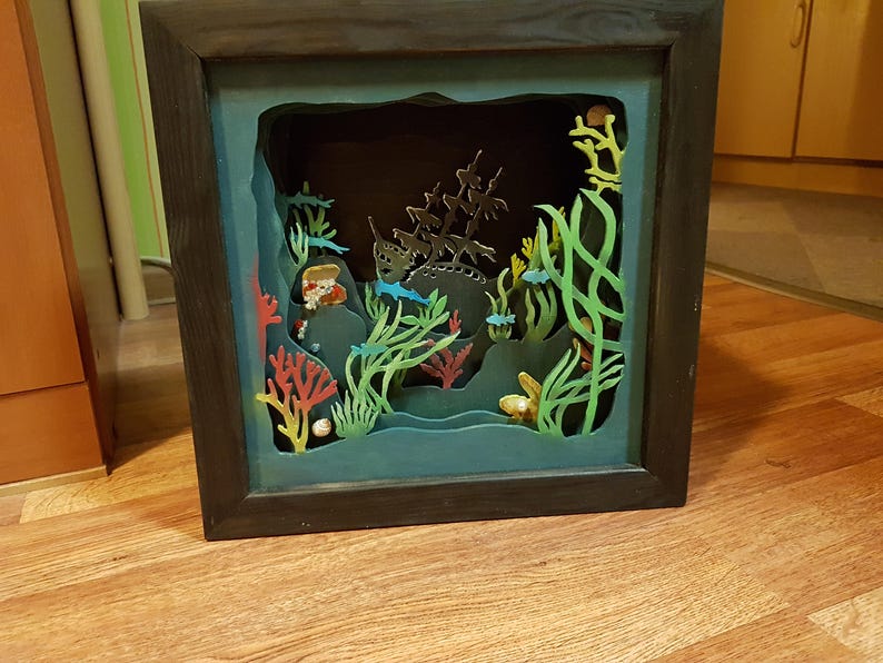 Ship Light Box Light-box Underwater Nightlight Mood Light Wreck - Etsy