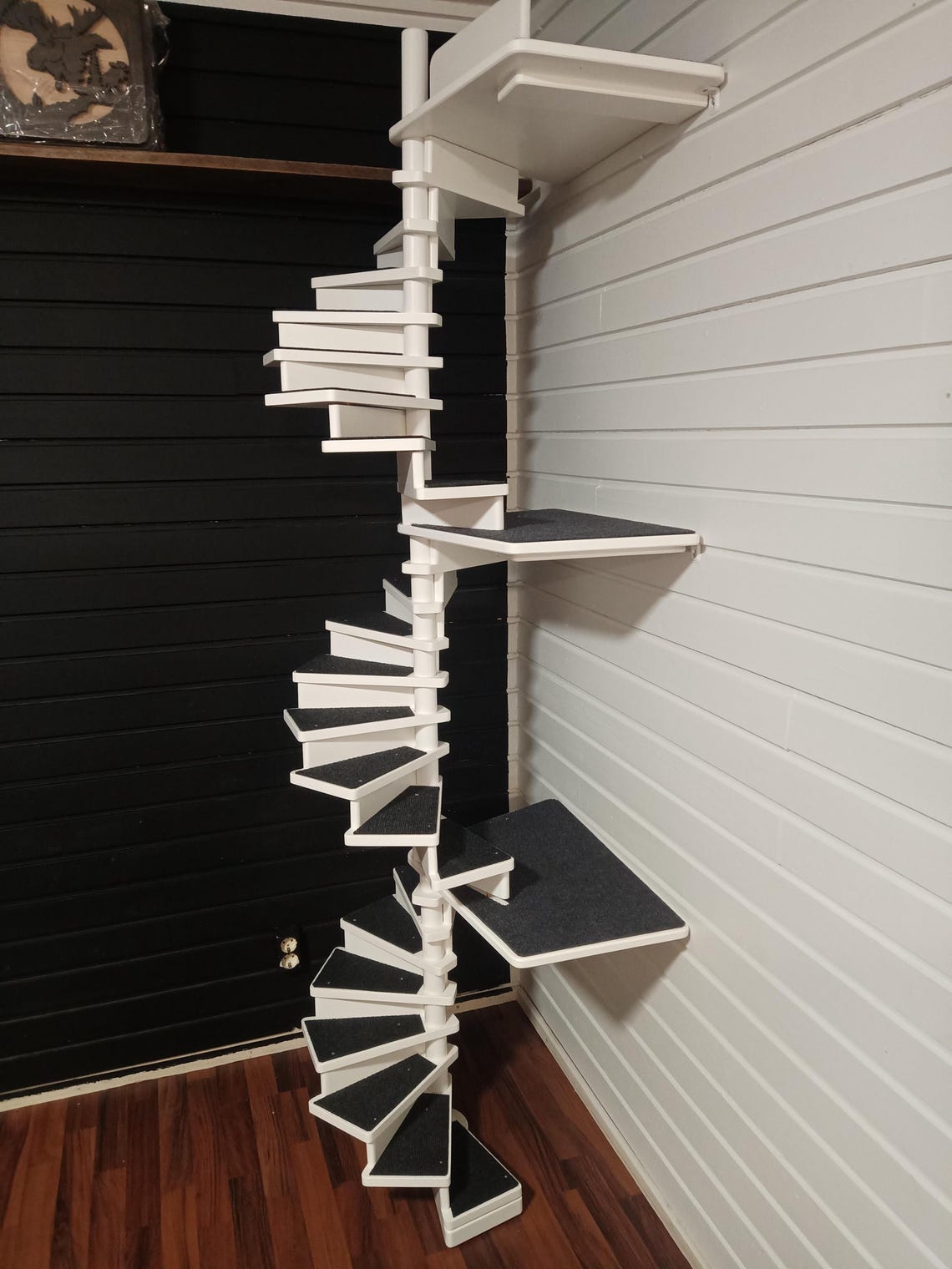 Cat Stair With Bed Areas and Black Carpet - Etsy