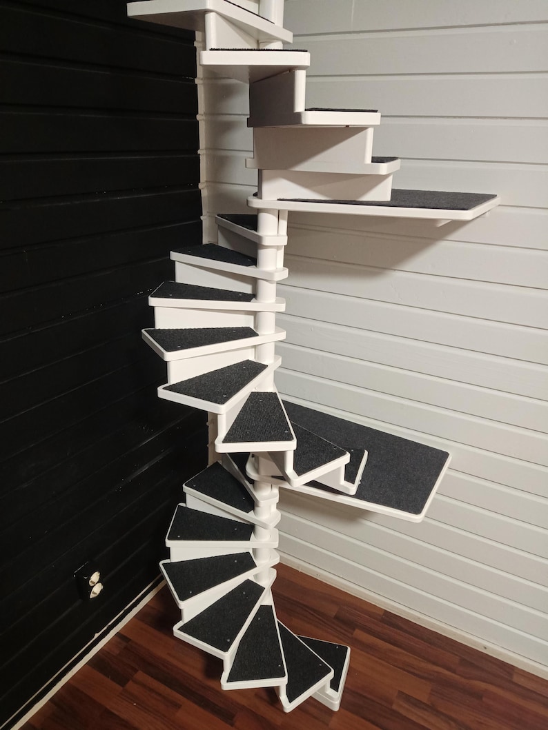 Cat Stair With Bed Areas and Black Carpet - Etsy