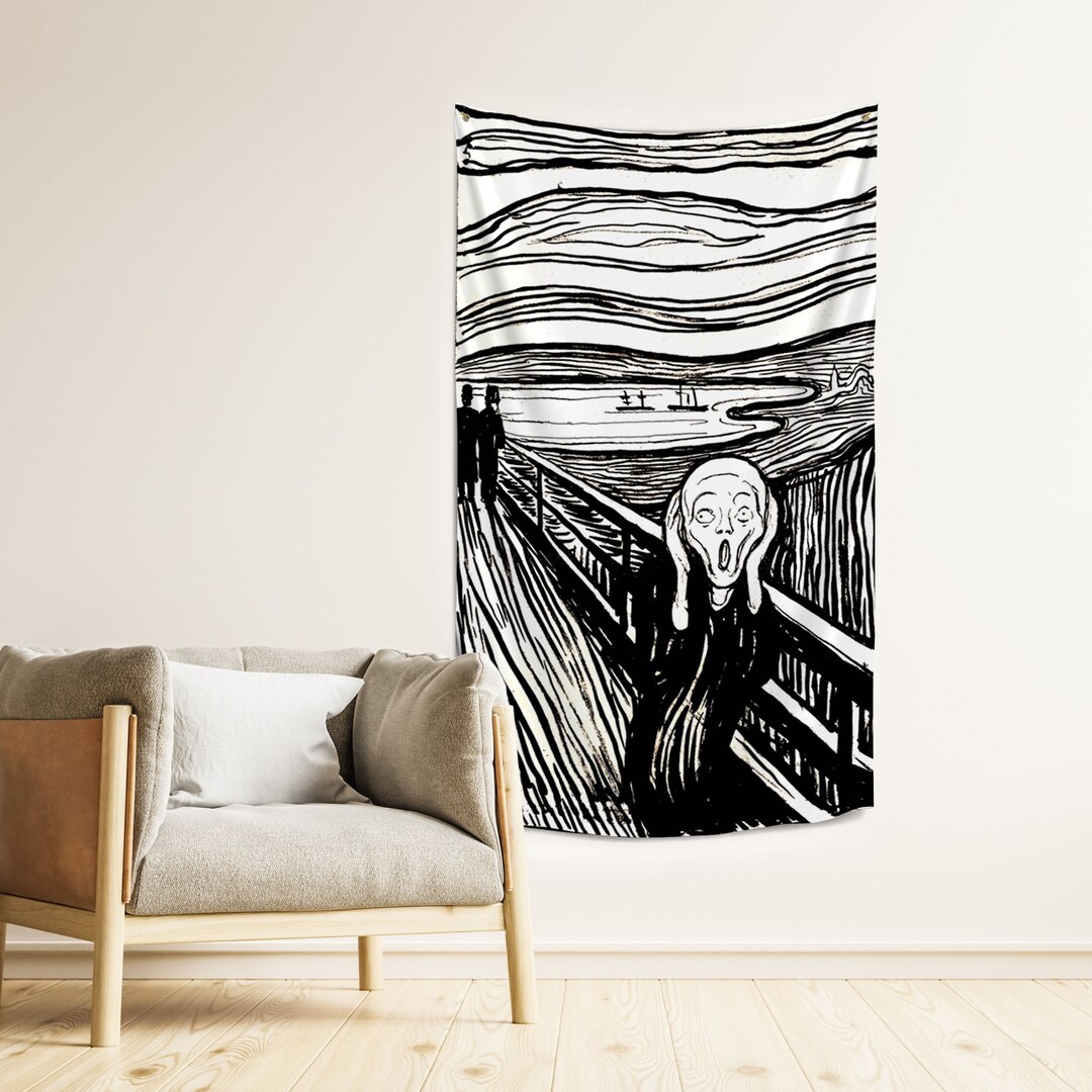 The Scream Tapestry by Edvard Munch | Wall Hanging Vintage | Maximalist ...