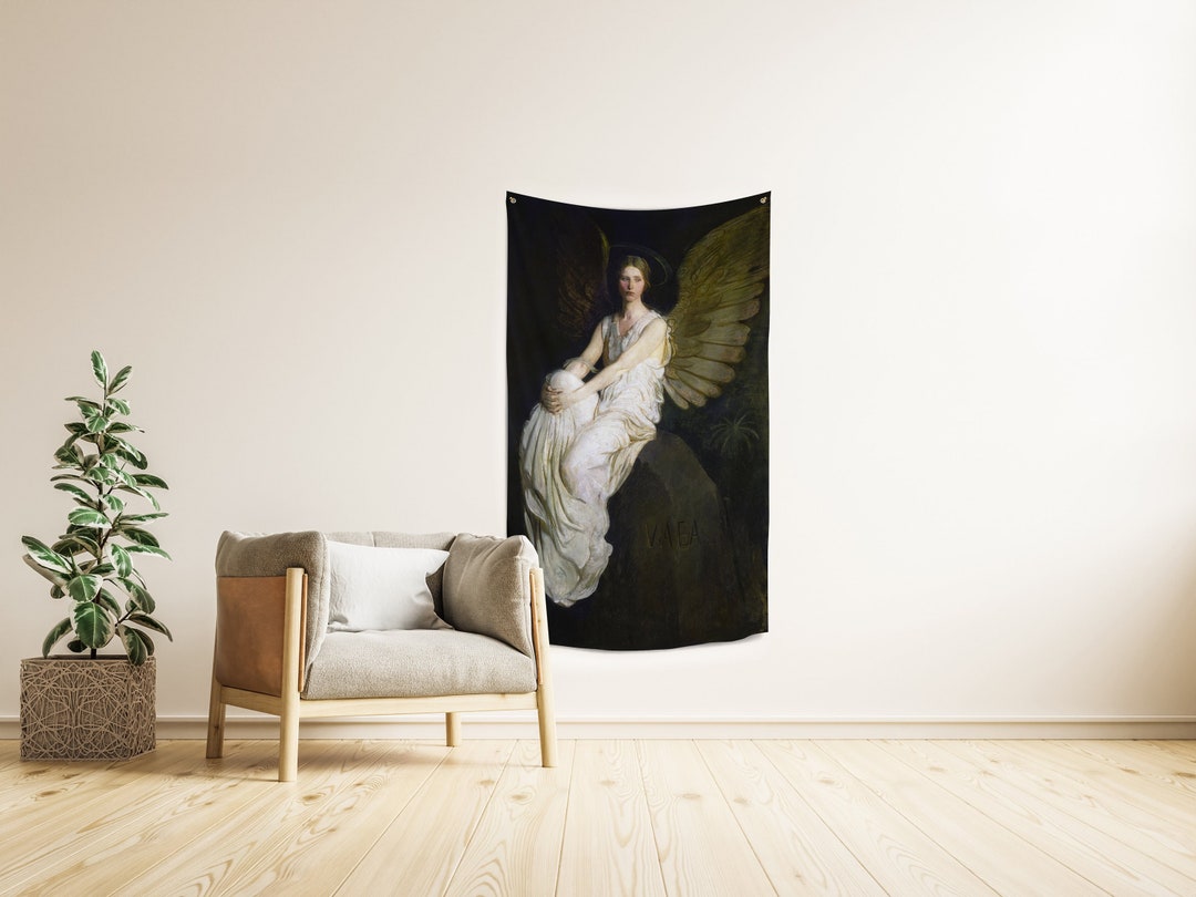 Angel in the Dark Stevenson Memorial by A.H. Thayer Recycled Fabric - Etsy