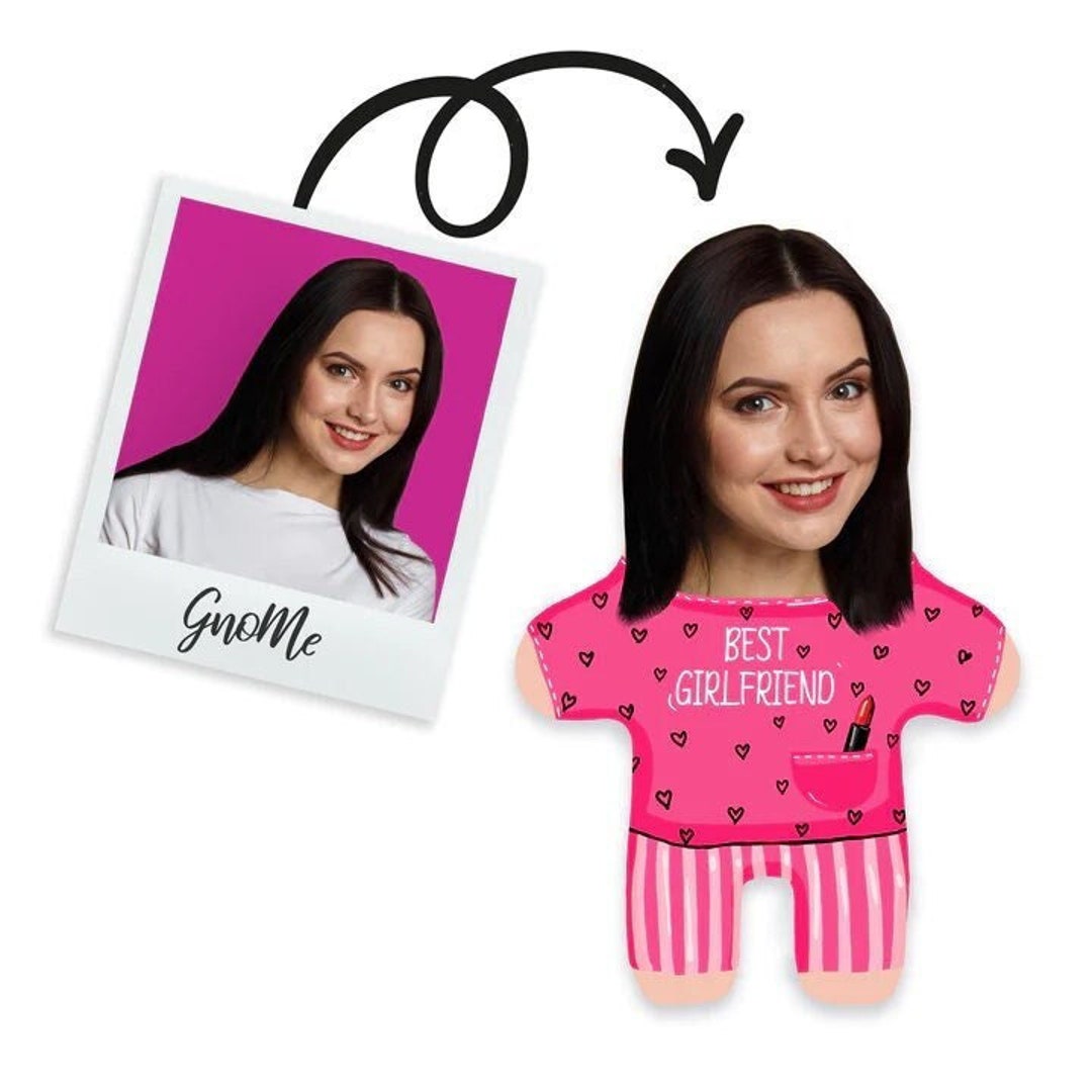 Best Girlfriend Custom Mini Me Photo Cushion | Personalized Doll Plush ...