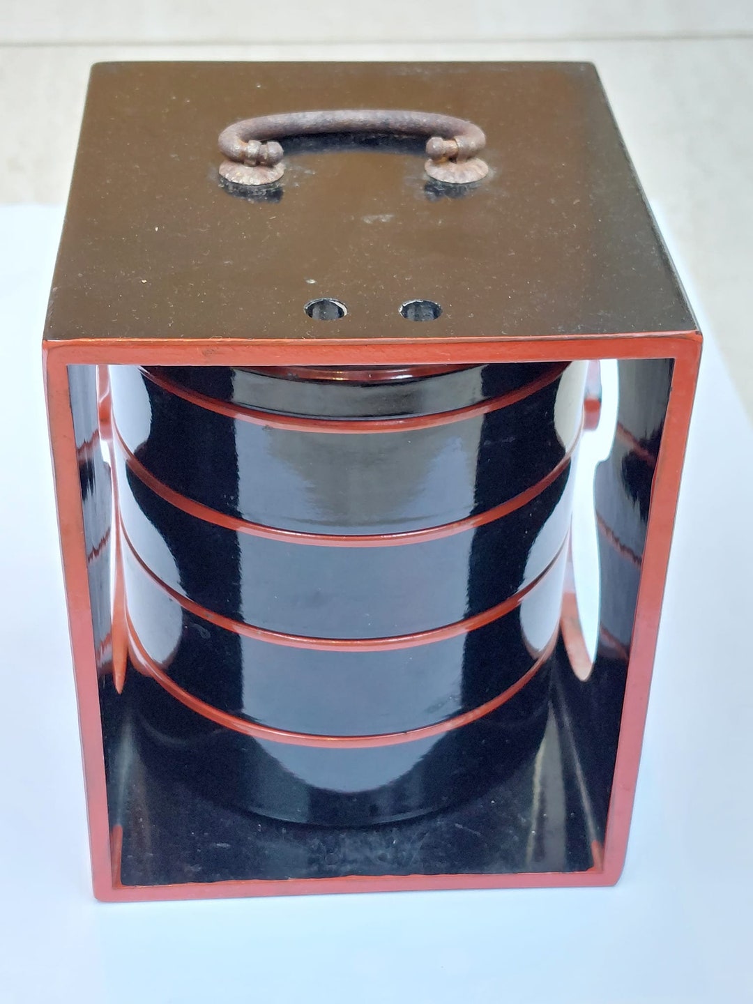 Vintage Chinese Lacquer Box and Containers black and Red - Etsy