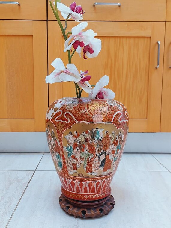 Large Japanese Vase 19th Century - Etsy