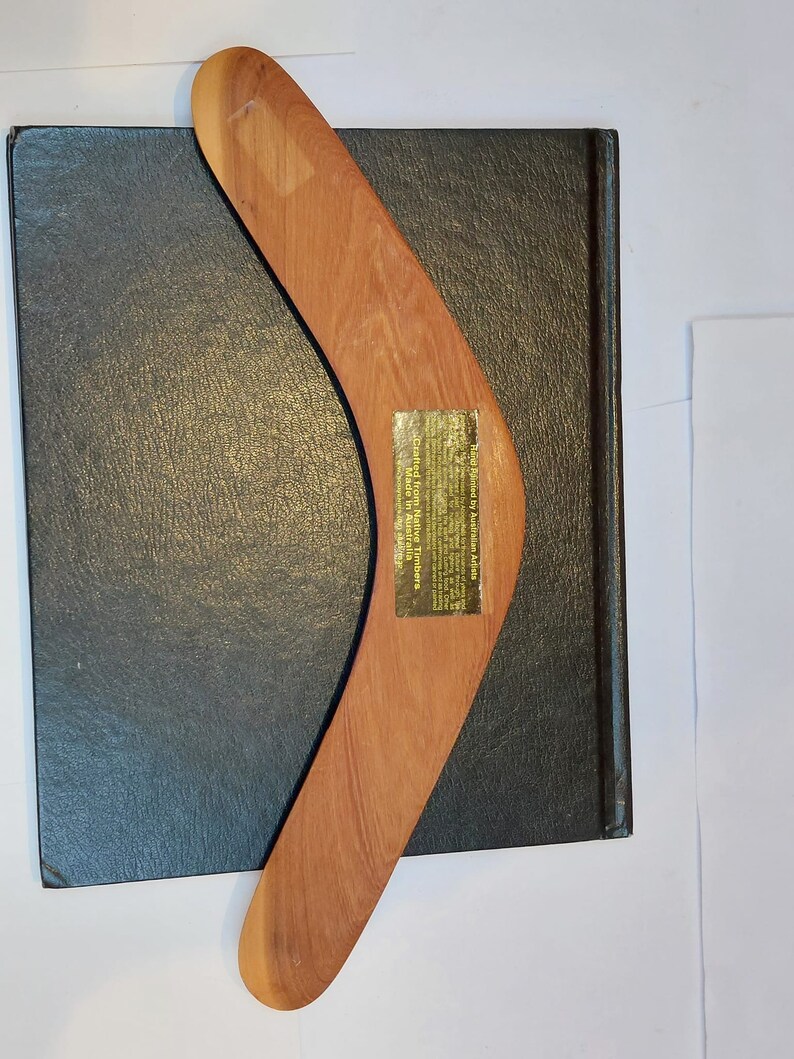 Large Hand Painted Boomerang -aboriginal Artist - Etsy