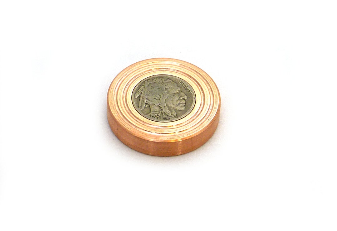 Copper Buffalo Worry Coin - Hand Machined in the USA - Etsy