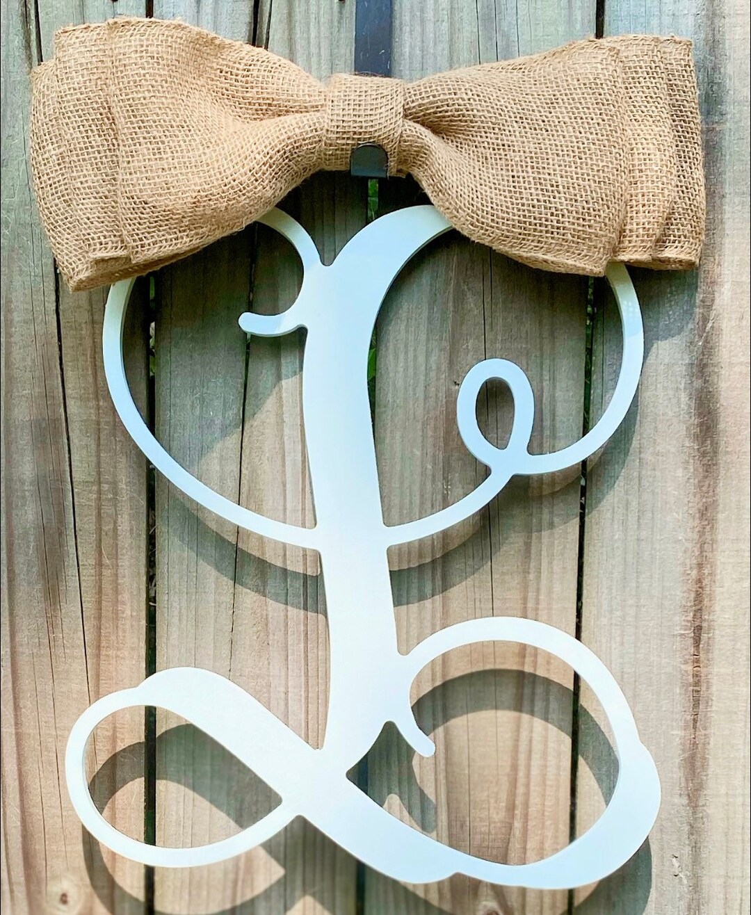 Farmhouse Monogram Door Hanger, Farmhouse Chic Door Hanger, Monogram ...