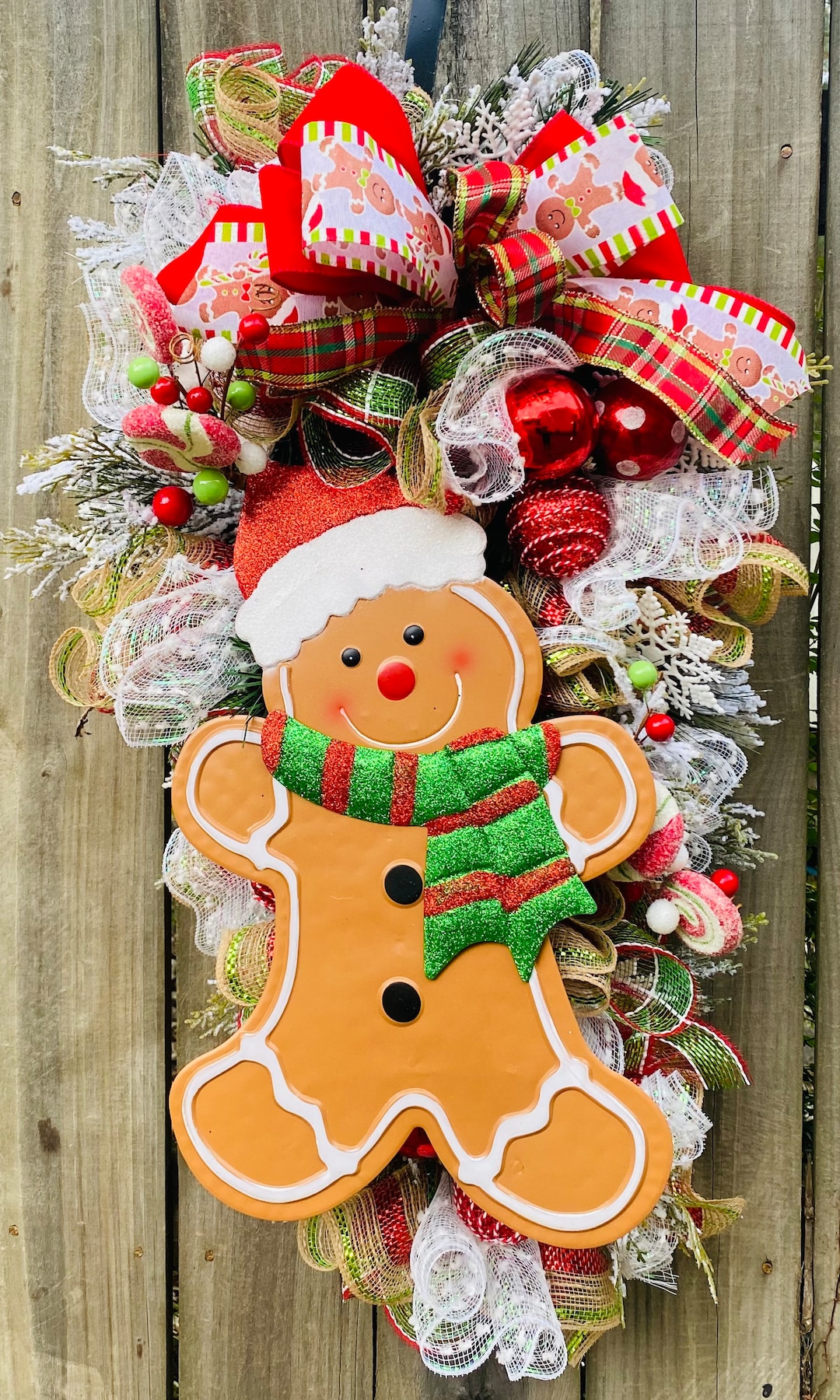 Gingerbread Man Wreath, Gingerbread Swag, Gingerbread Man, Gingerbread ...