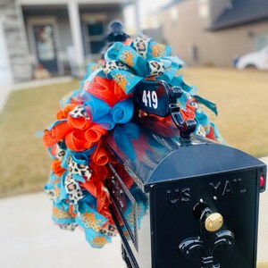 Leopard Truck Mailbox Swag, Fall Mailbox Swag, Thanksgiving Swag ...