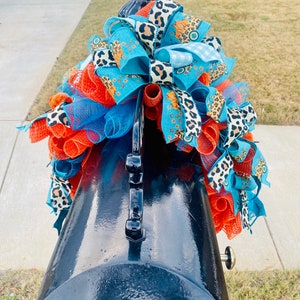 Leopard Truck Mailbox Swag, Fall Mailbox Swag, Thanksgiving Swag ...