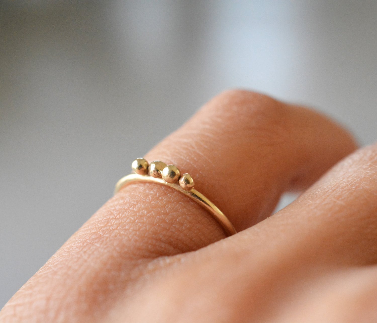 Minimalist Ring Solid Gold Ring Free Shipping Delicate Gold | Etsy