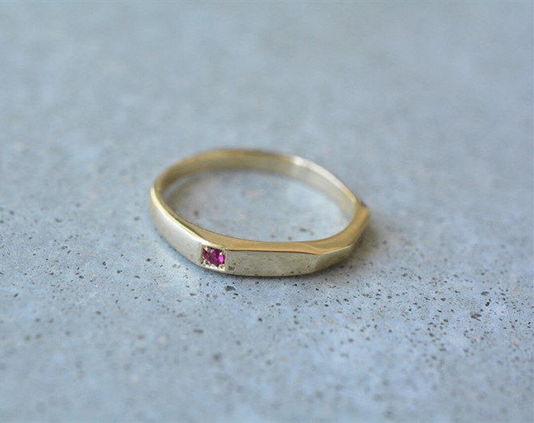 Ruby Ring 14k Gold Solid Ring Ruby Band Ring Ruby Gold - Etsy