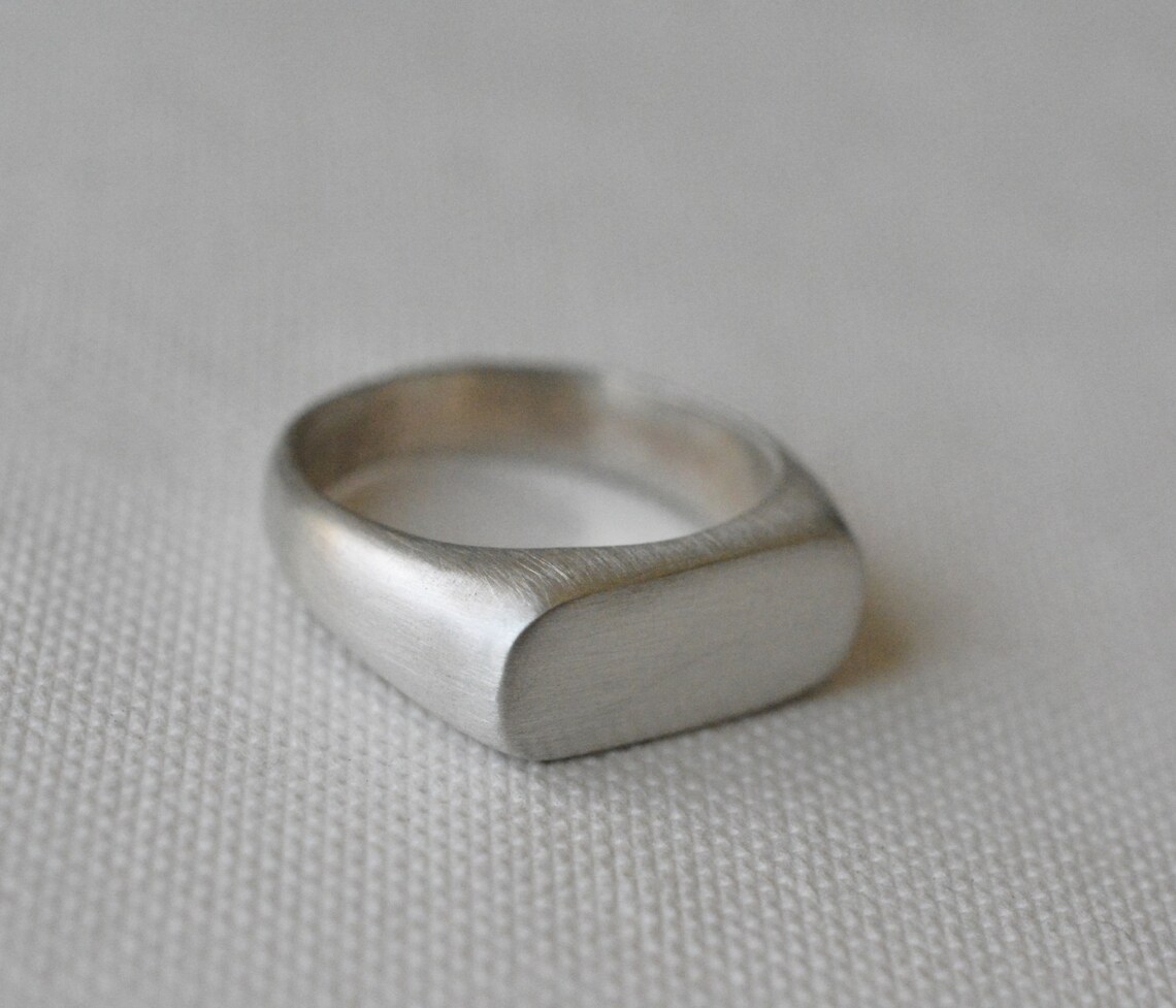 Sterling Silver Signet Ring Signet Ring Seal Ring Solid | Etsy