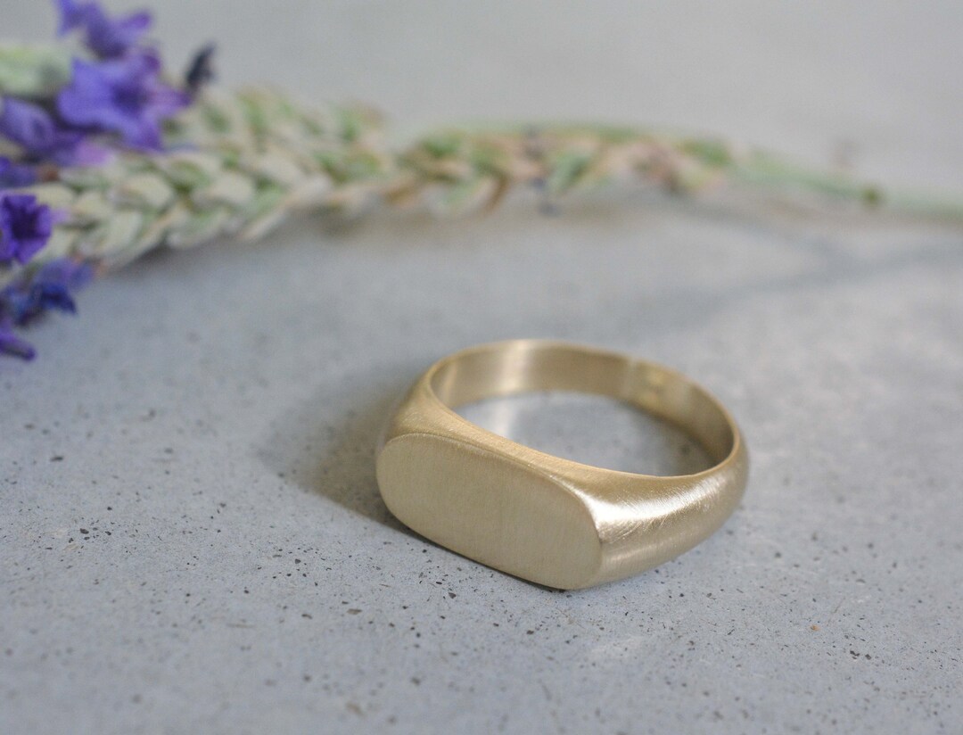 14k Signet Ring Women Solid Gold, 14k Solid Gold Signet Ring, Gold ...