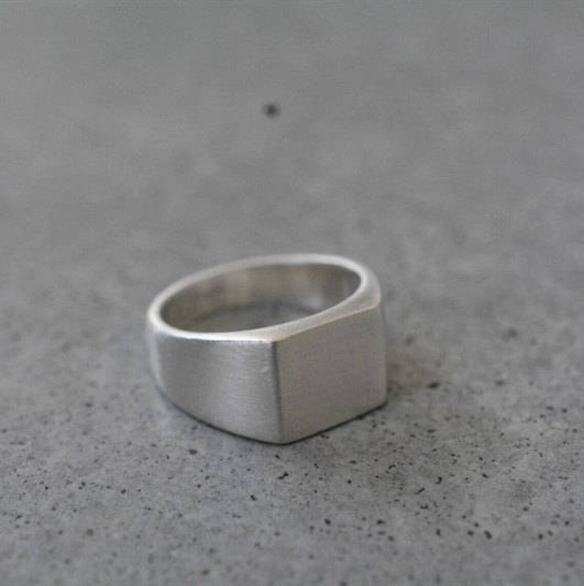 Solid Silver Ring Silver Unisex Ring Sterling Silver Signet - Etsy