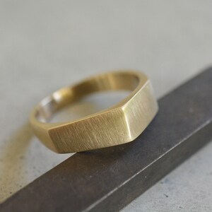 14k Solid Gold Geometric Ring, Asymmetric Ring, Minimalistic Gold Ring ...