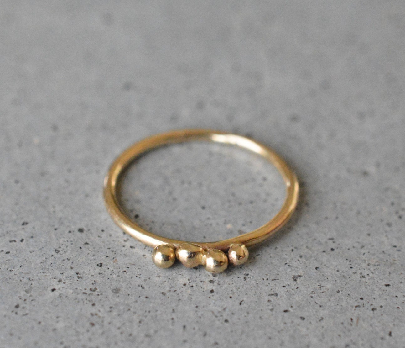 Minimalist Ring Solid Gold Ring Free Shipping Delicate Gold | Etsy