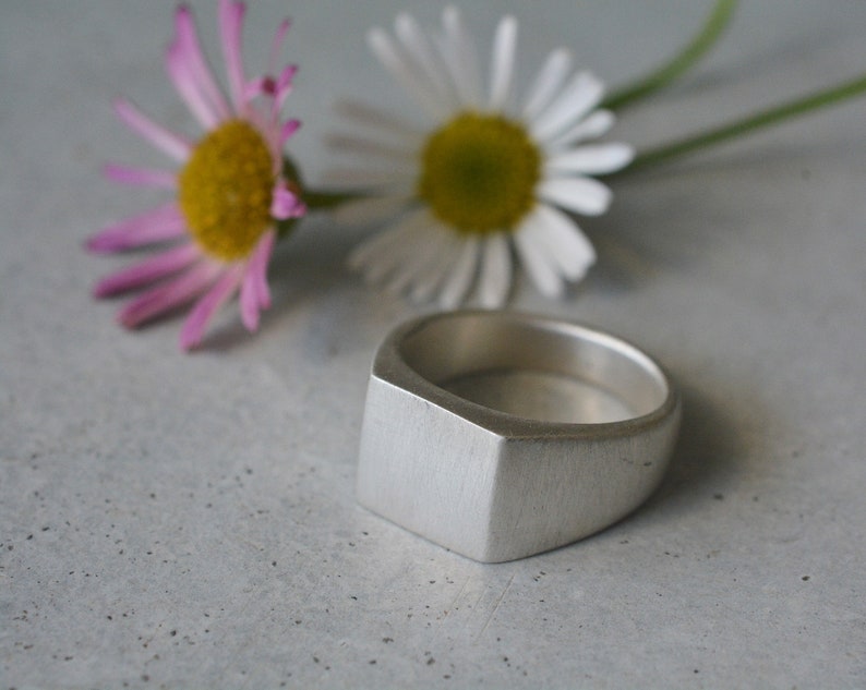 Sterling Silver Signet Ring Sterling Silver Pinky Ring Pinky | Etsy