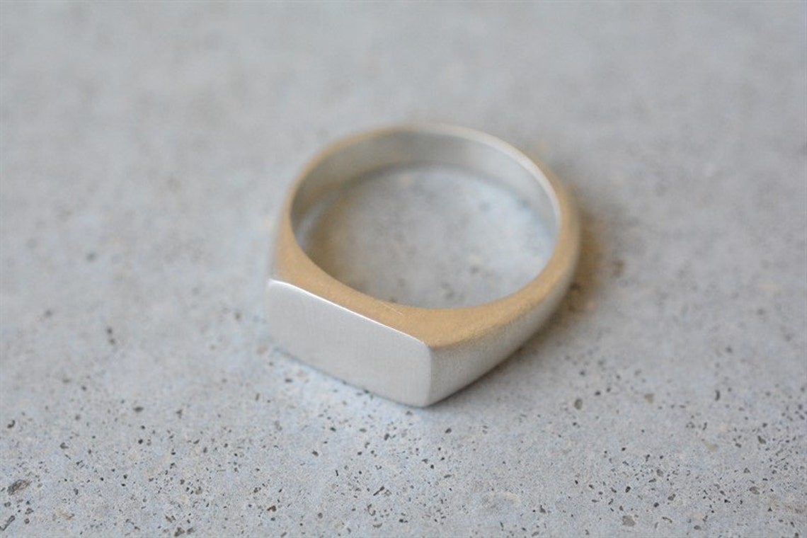 Sterling silver signet ring signet ring seal ring solid | Etsy