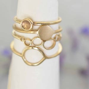 Delicate Gold Ring, 14k Gold Simple Ring, Wedding Ring, Gold Thin Ring ...