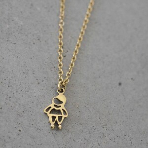 Children Pendant, Mom Pendant, 14K Yellow Gold Chain Necklace, 14k ...