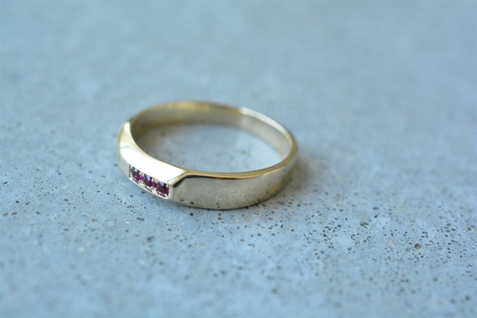 Ruby Ring ,14k Gold Solid Ring, Ruby Band Ring, Ruby Gold Band, 14k ...