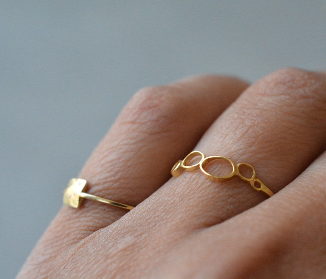 Delicate gold ring 14k gold simple ring wedding ring gold | Etsy