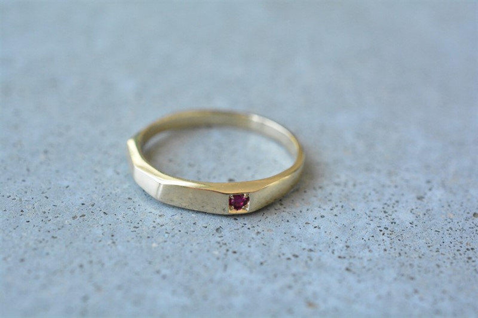 Ruby Ring 14k Gold Solid Ring Ruby Band Ring Ruby Gold | Etsy