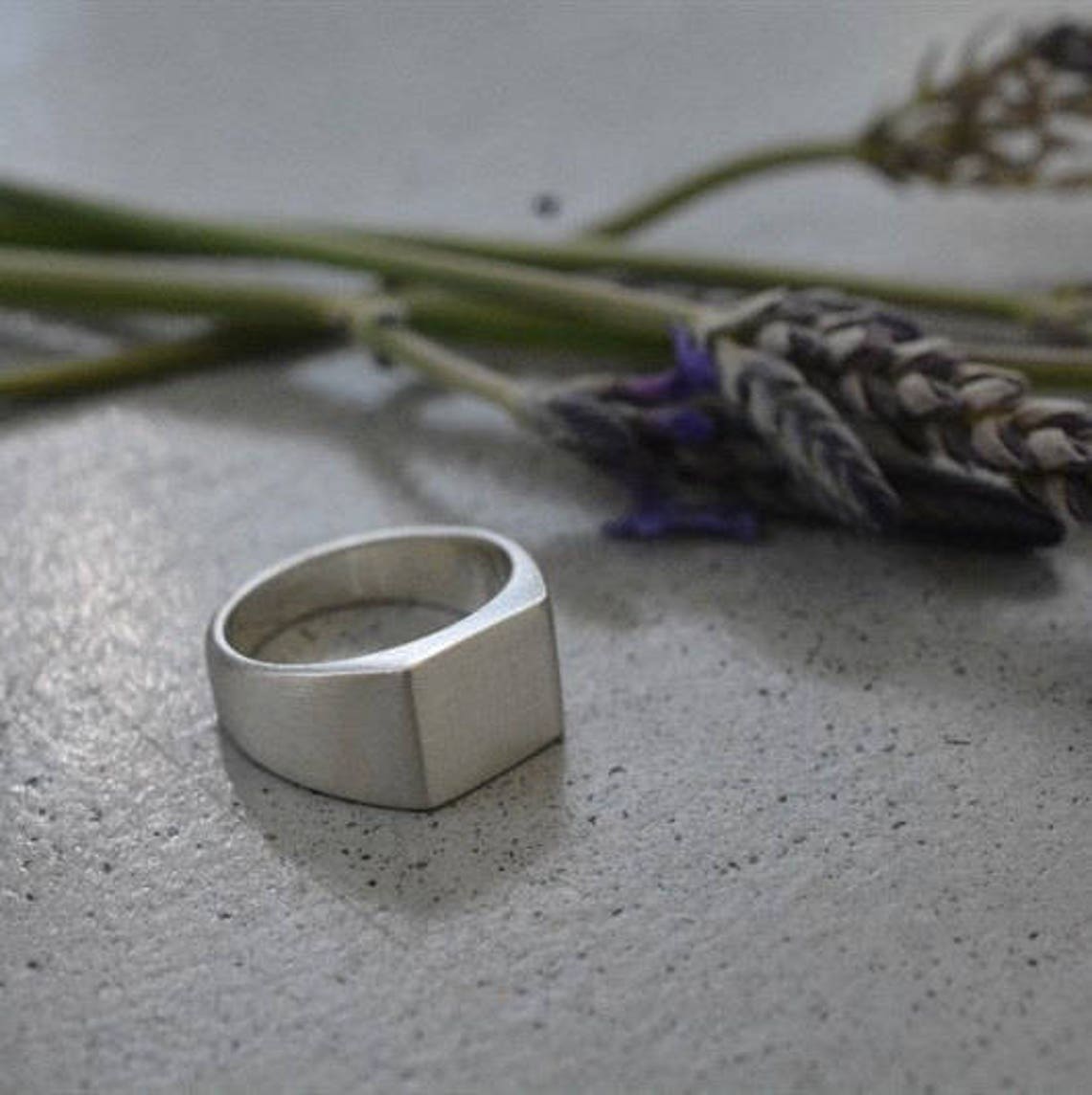 Solid Silver Ring Silver Unisex Ring Sterling Silver Signet - Etsy