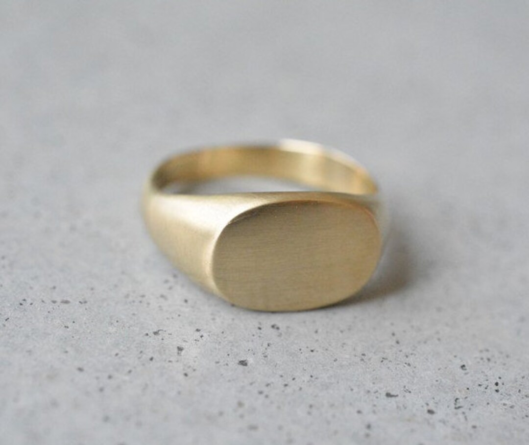 Gold Signet Ring 14k Solid Gold Signet Ring Solid Gold Ring - Etsy