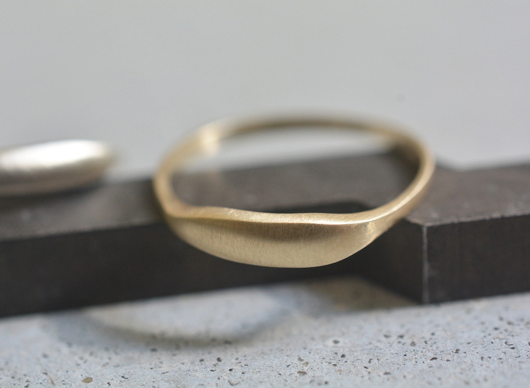 14k Gold Wedding Band, 14k Gold Solid Ring, Simple Gold Ring ,14k Gold ...