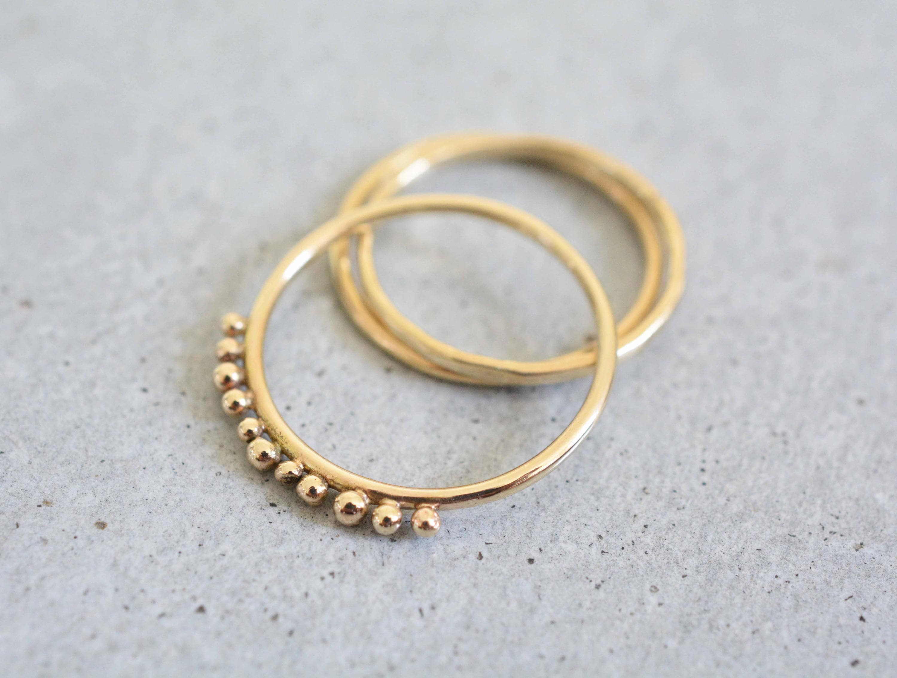Minimalist Ring, Solid Gold Ring, Free Shipping, Delicate Gold Ring ...