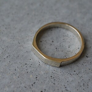 14k Gold Solid Ring, 14k Gold Wedding Band, Wedding Ring, Geometric ...