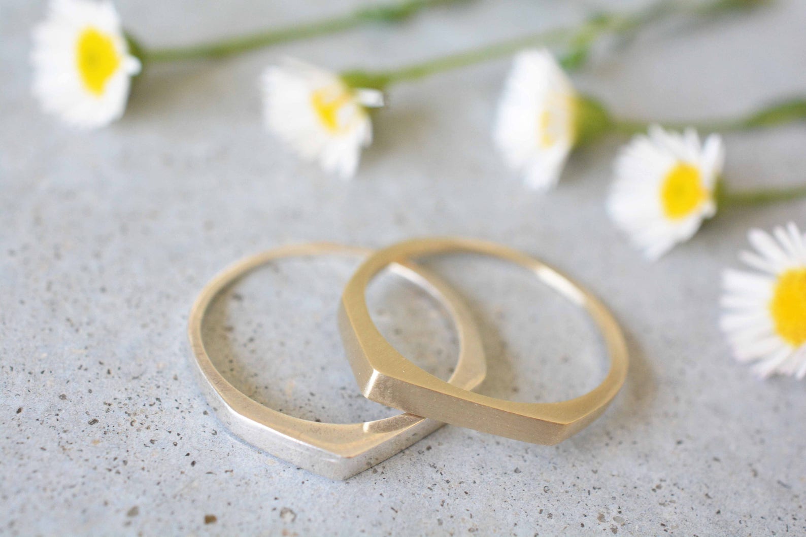 Delicate Wedding Ring 14k Gold Solid Ring Simple Wedding - Etsy
