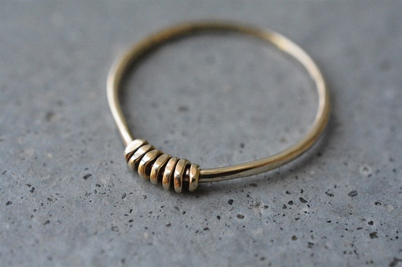 14K Gold String Ring - Etsy