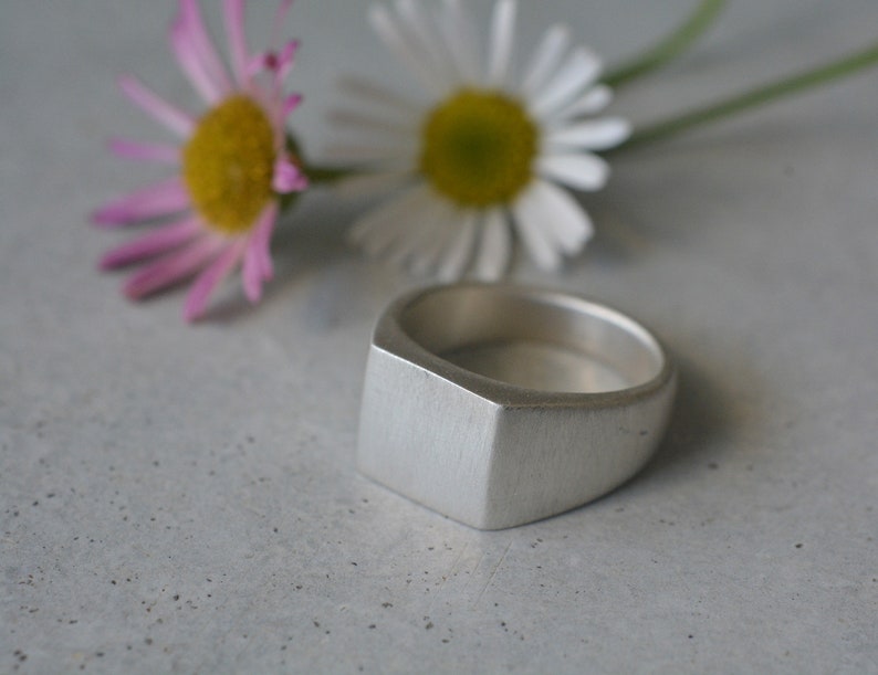 Sterling Silver Signet Ring Sterling Silver Pinky Ring Pinky | Etsy