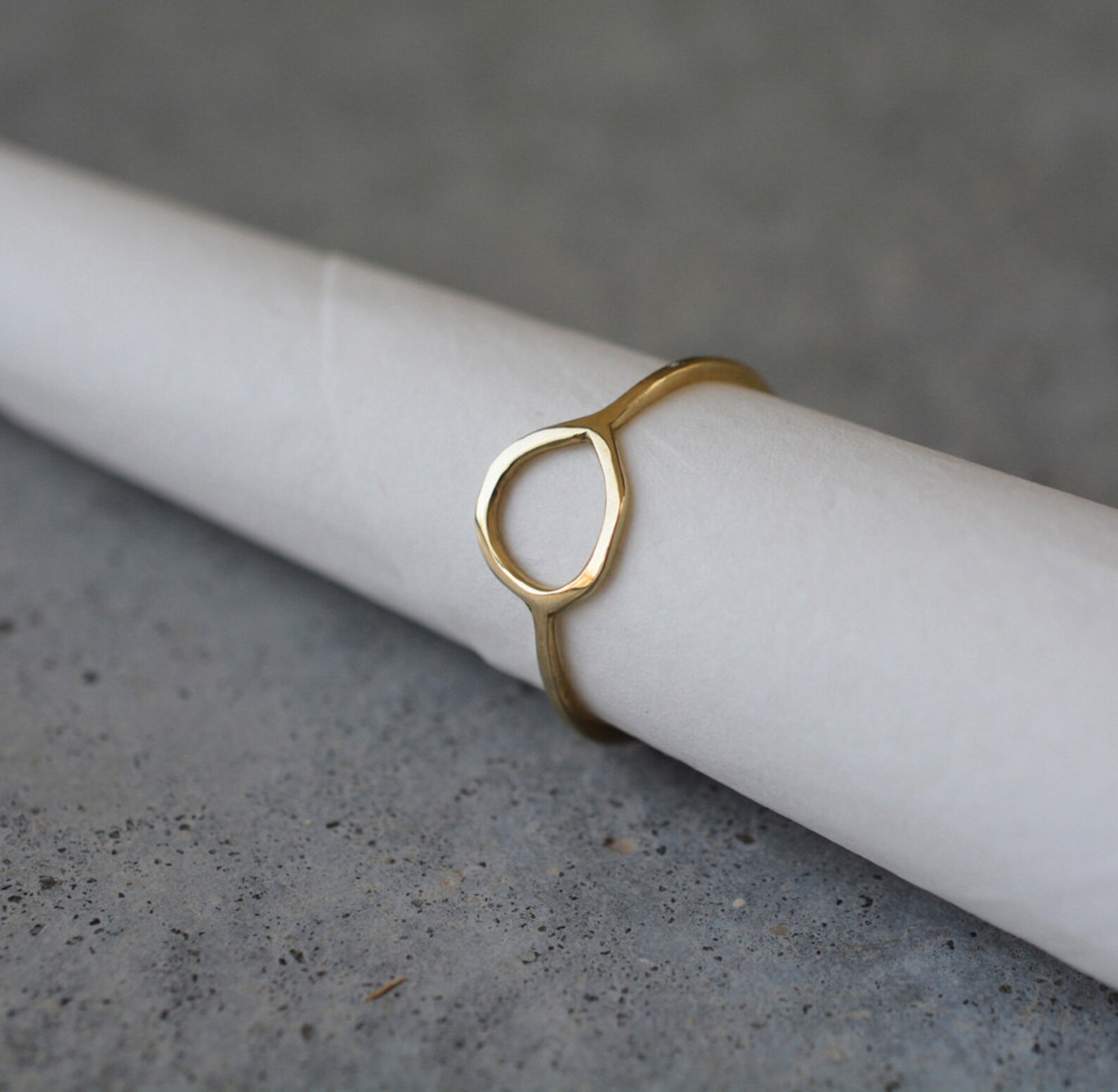 Women Gold Ring Band Delicate Ring 14k Gold Simple Ring | Etsy