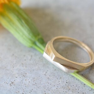 Solid Silver Ring, Women Signet Ring, Delicate Signet Ring, Geometric ...