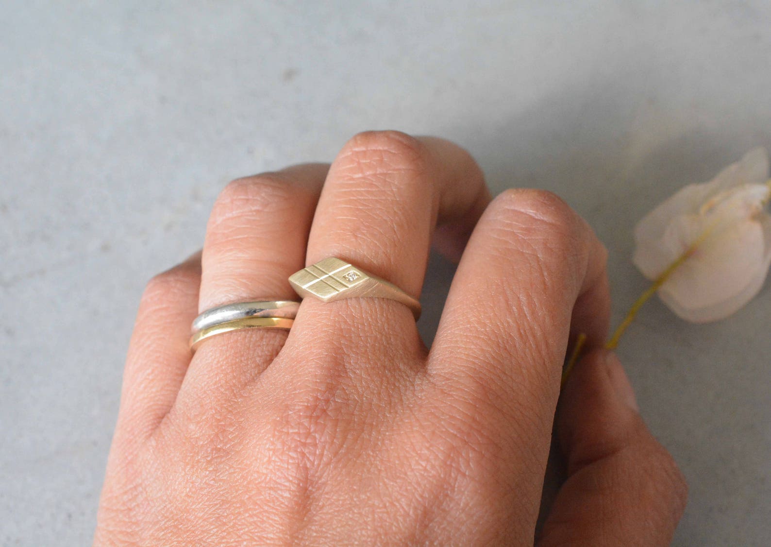 14k Gold Diamond Ring14k Gold Engagement Ringdiamond Ring | Etsy