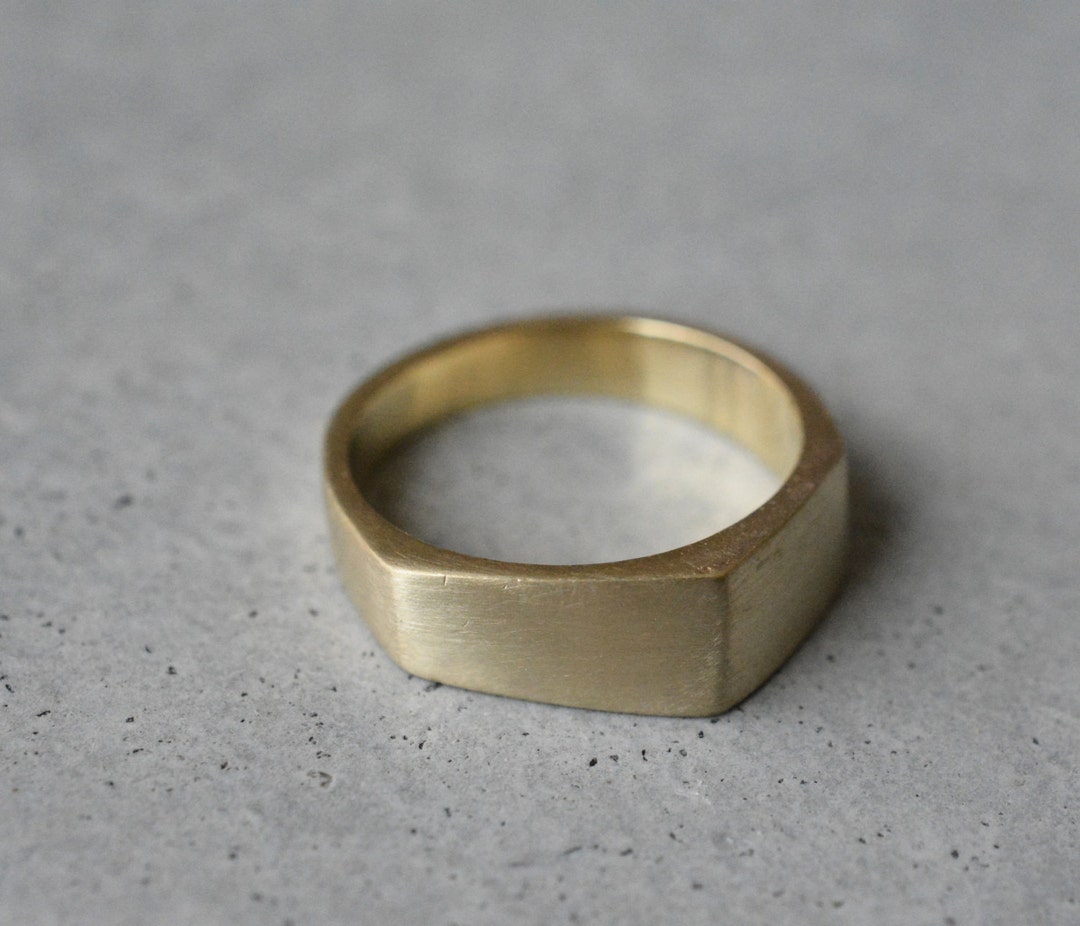 14k Solid Gold Geometric Ring, Asymmetric Ring, Minimalistic Gold Ring ...