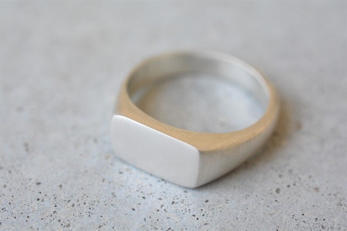 Sterling Silver Signet Ring Signet Ring Seal Ring Solid | Etsy