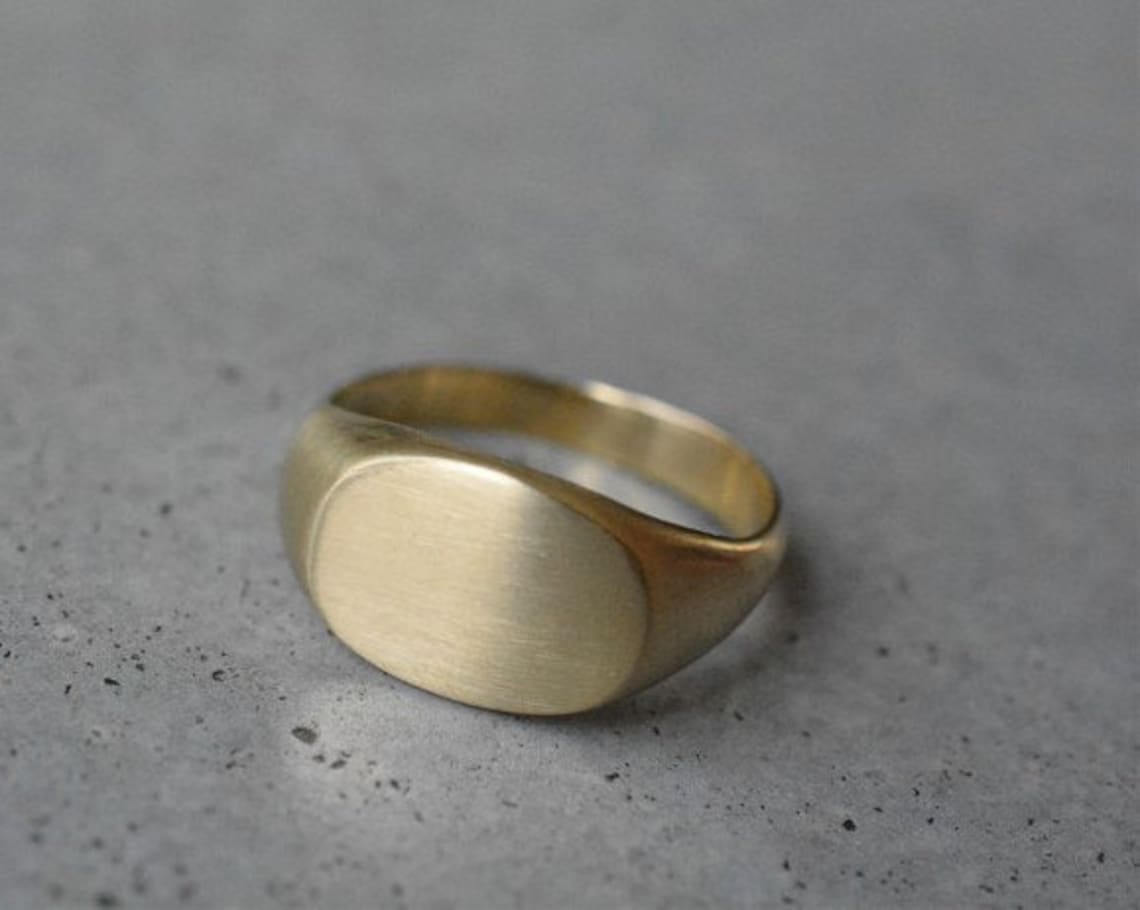 14k Solid Gold Signet Ring Solid Gold Ring Gold Signet Ring - Etsy