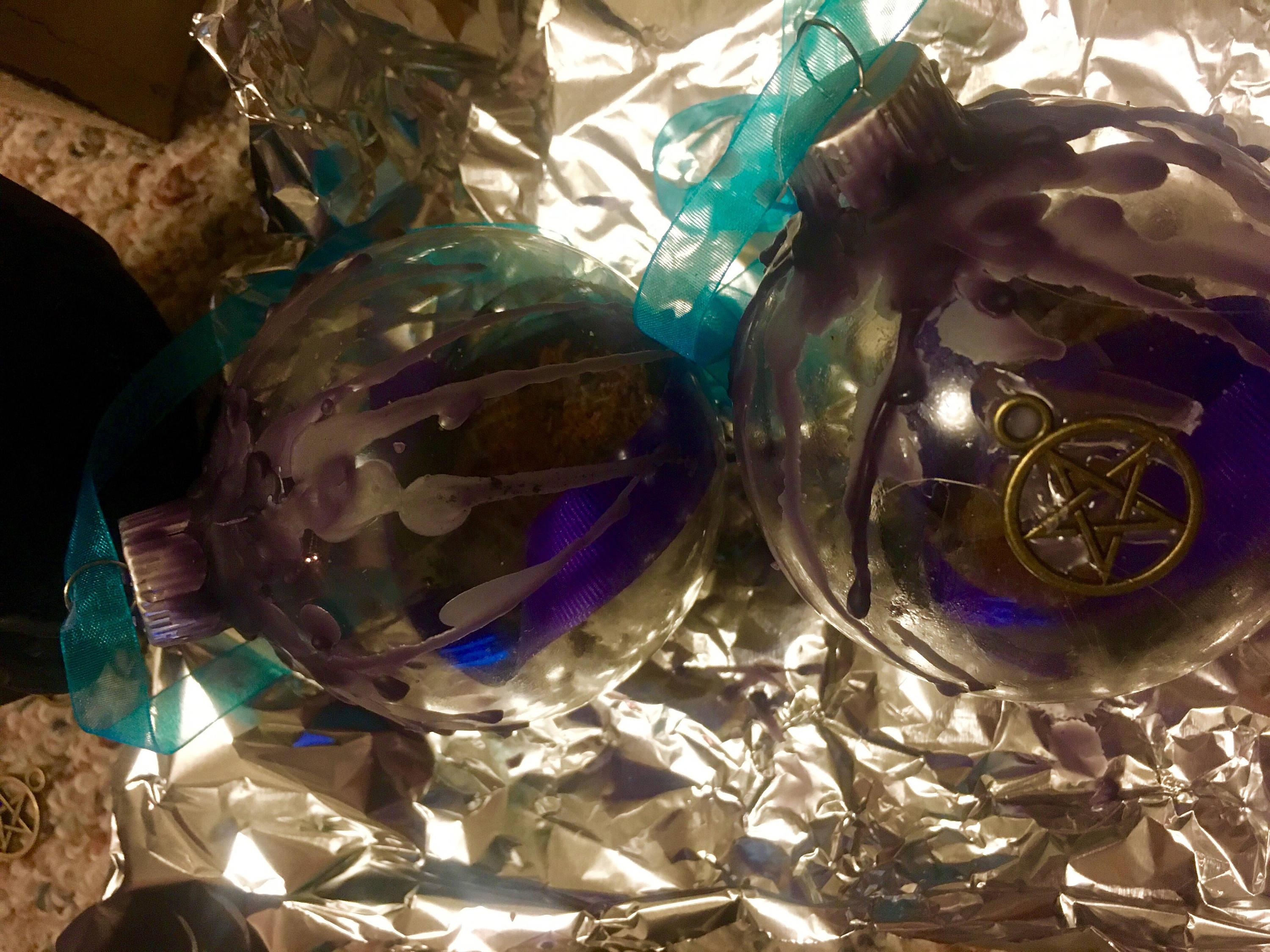 Hanging Protection Witch's Ball wiccan pagan herbs