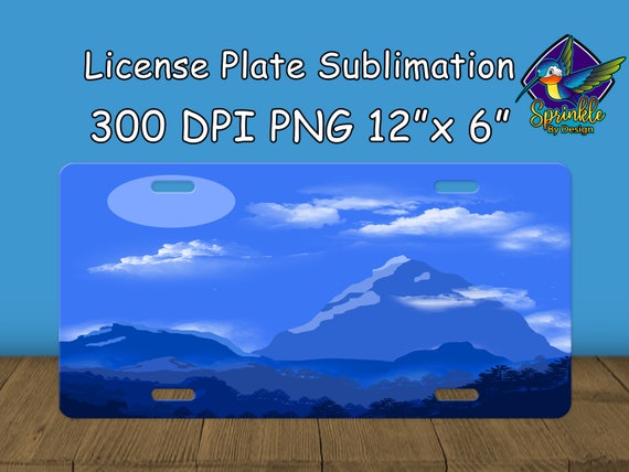 Blue Mountain License Plate Sublimation Sublimation License | Etsy