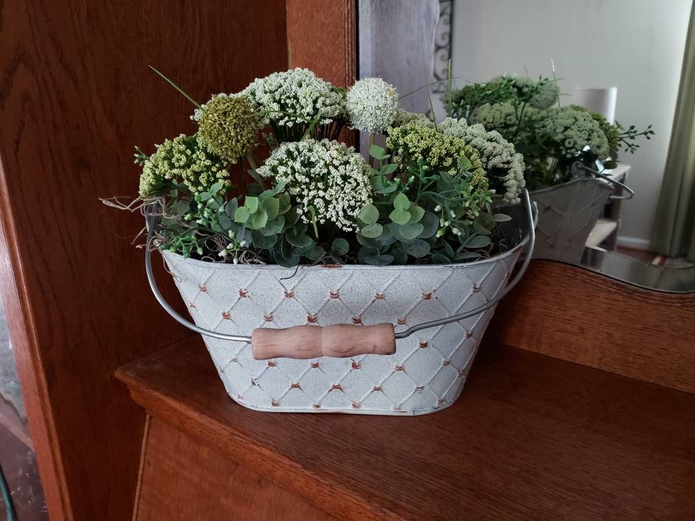 Metal bucket flower arrangement | Etsy Metal bucket flower arrangement | Etsy