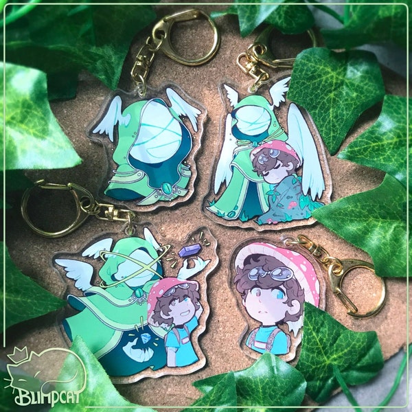 Revivedbur and Quackity // TNTDUO // Dream SMP Inspired Holographic Keychains - Etsy Canada