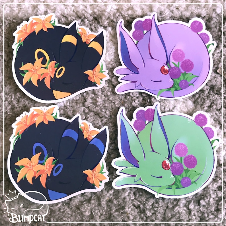 Espeon & Umbreon Stickers - Etsy