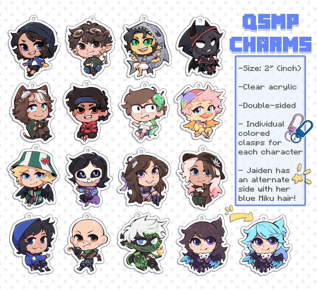 QSMP Character Charms - Etsy